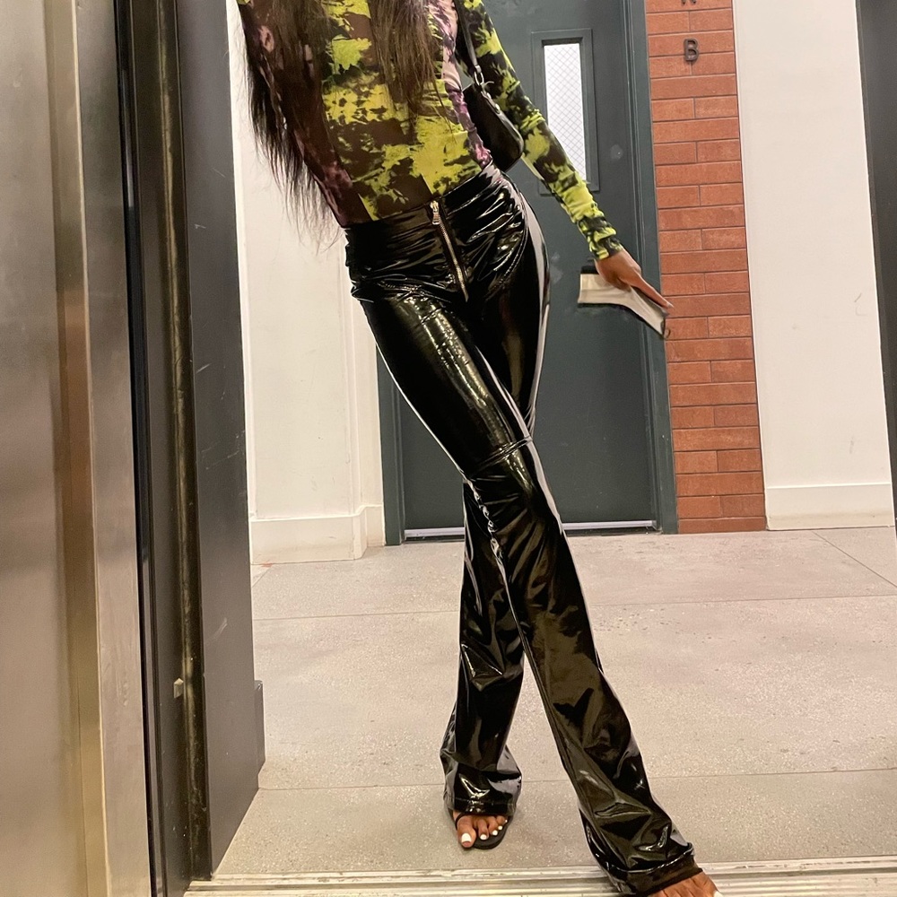 Matte Brand Pvc Leather Pants - Gem